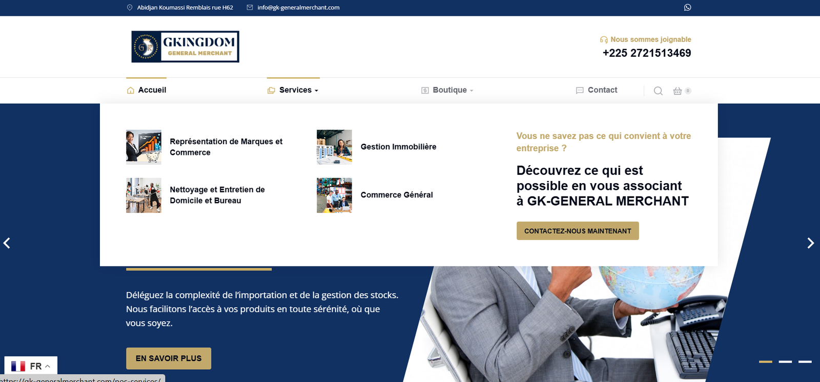 Bienvenue à GKINGDOM GENERAL MERCHANT Côte d'Ivoire